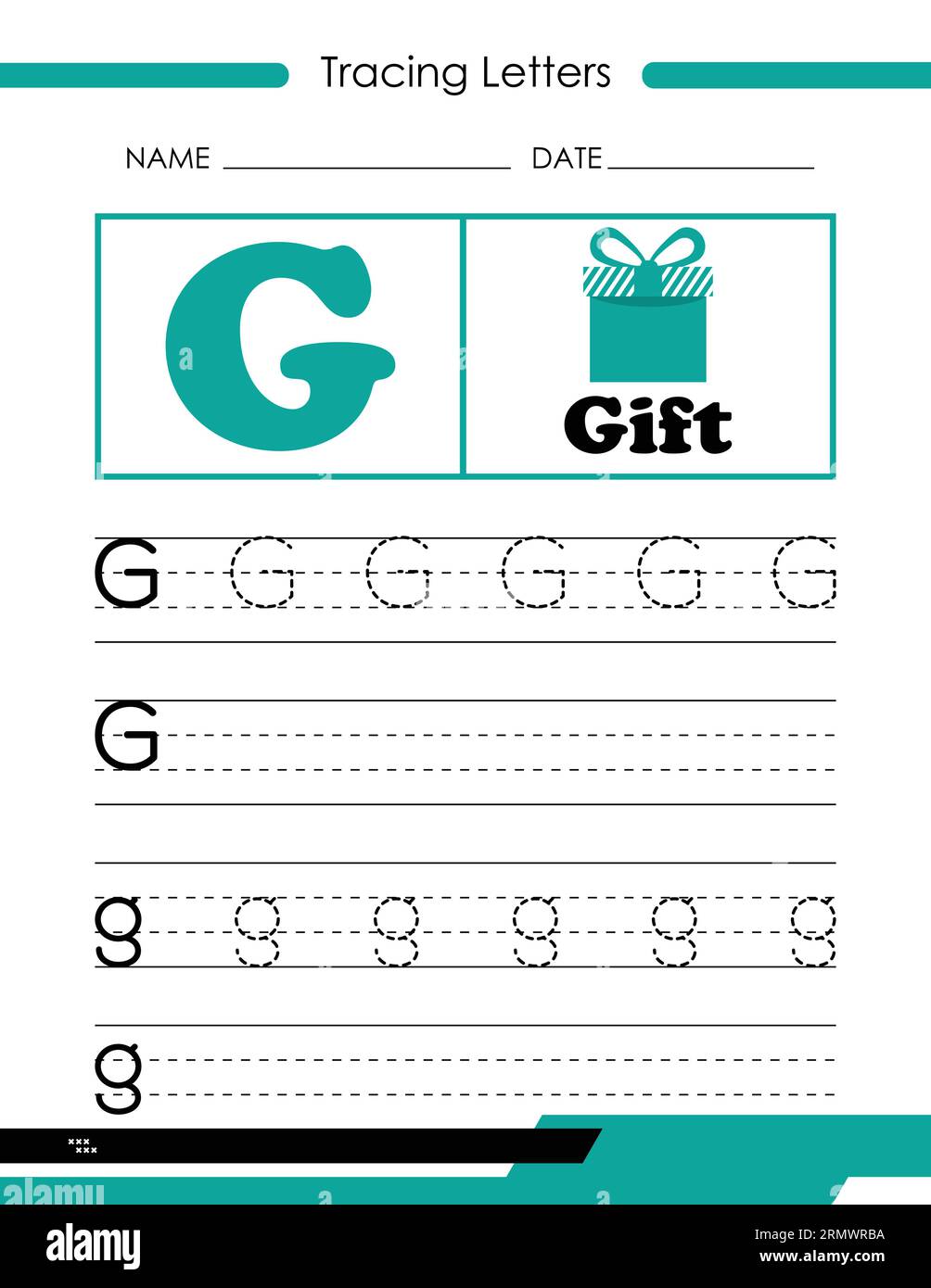Tracing Letters G, Tracing Letters Vector, Alphabet Letter Design ...