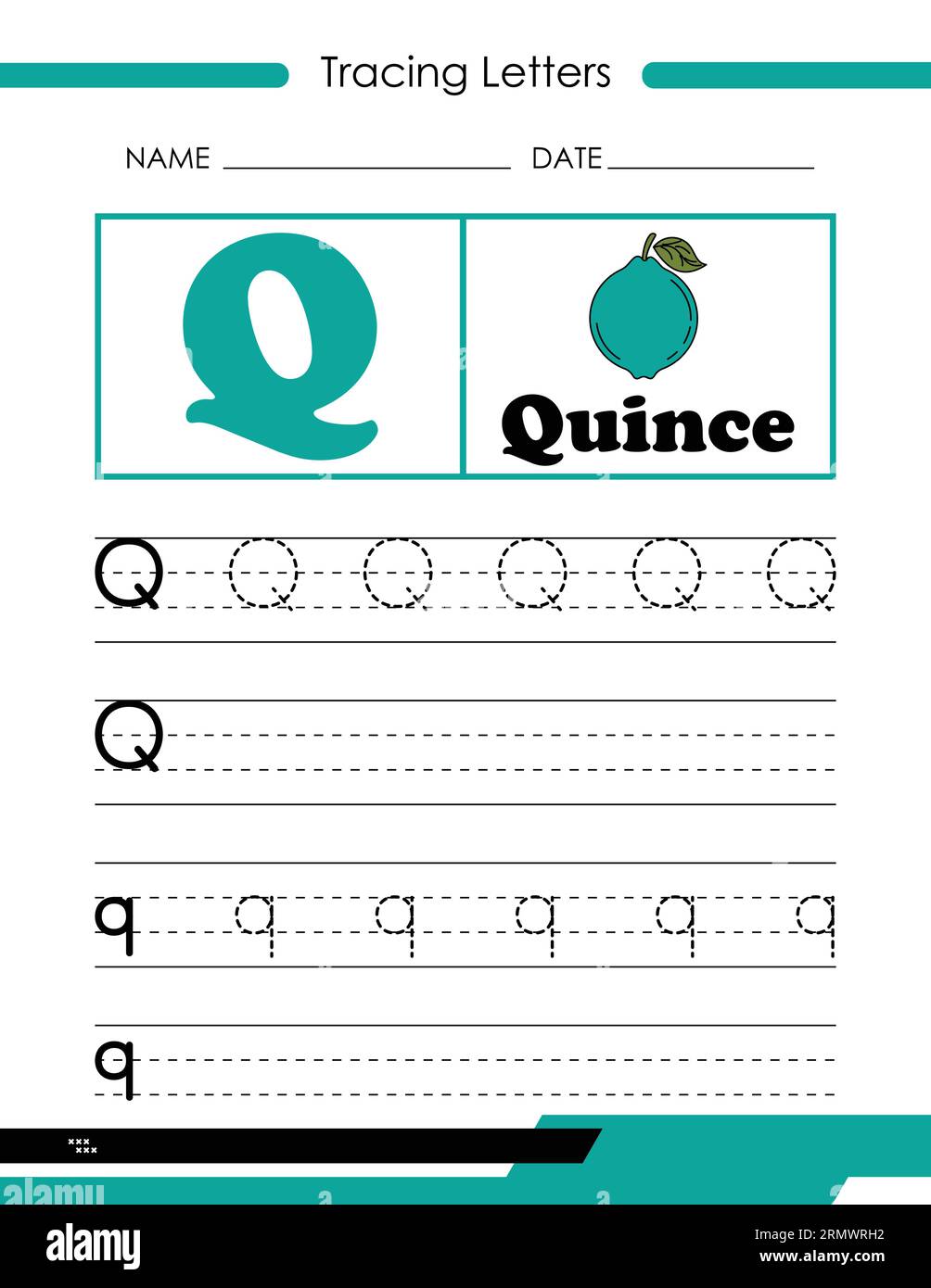 Tracing Letters Q, Tracing Letters Vector, Alphabet Letter Design ...