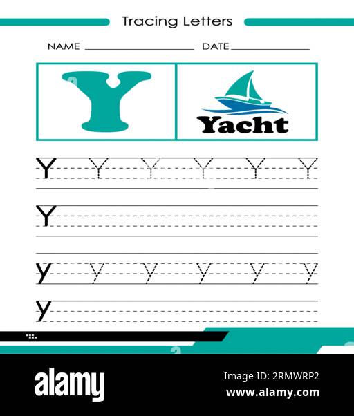 Tracing Letters Y, Tracing Letters Vector, Alphabet Letter Design ...