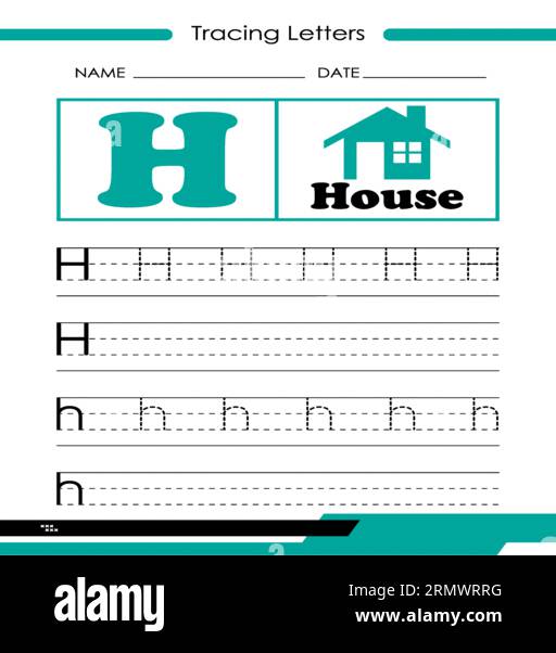 Tracing Letters H, Tracing Letters Vector, Alphabet Letter Design ...