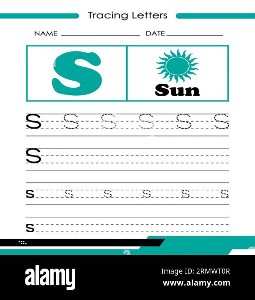 Tracing Letters S, Tracing Letters Vector, Alphabet Letter Design ...