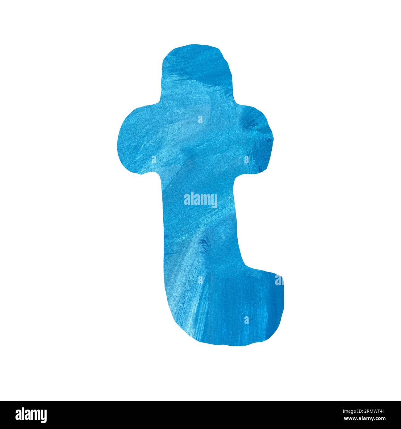 Letter T uppercase alphabet blue textured cut Stock Photo - Alamy