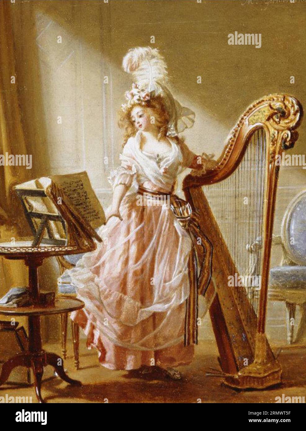 The Music Lesson 1788 by Michel Garnier Stock Photo - Alamy