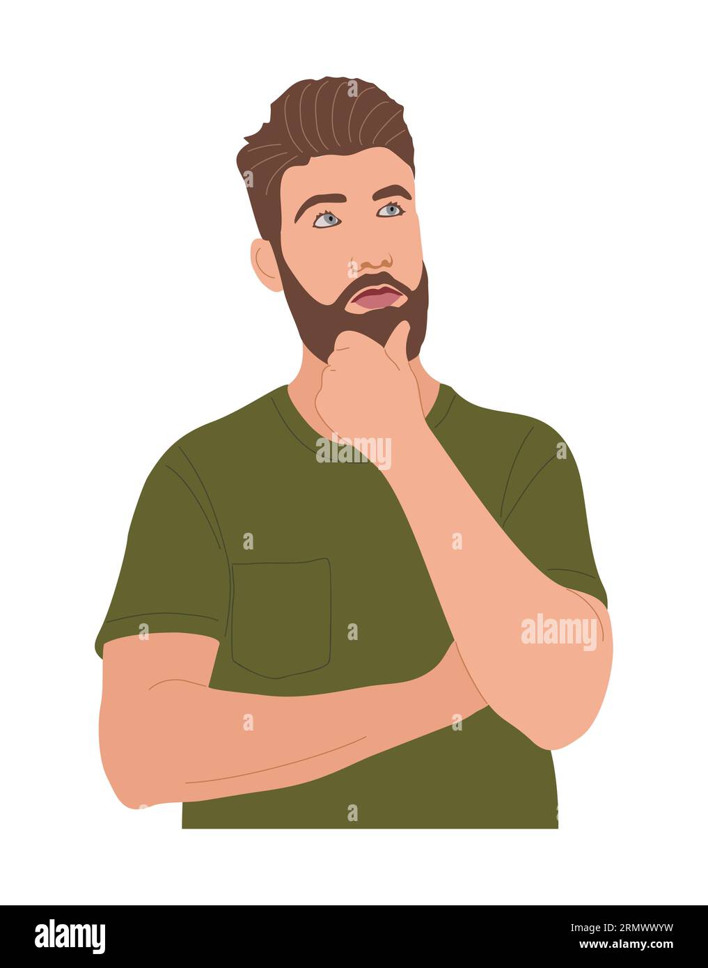 Cartoon confused man hi-res stock photography and images - Alamy