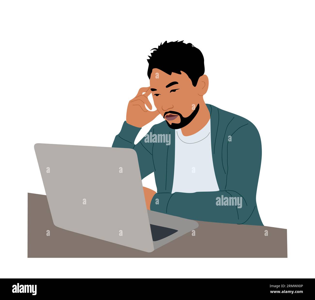 Think guy Stock Vector Images - Alamy