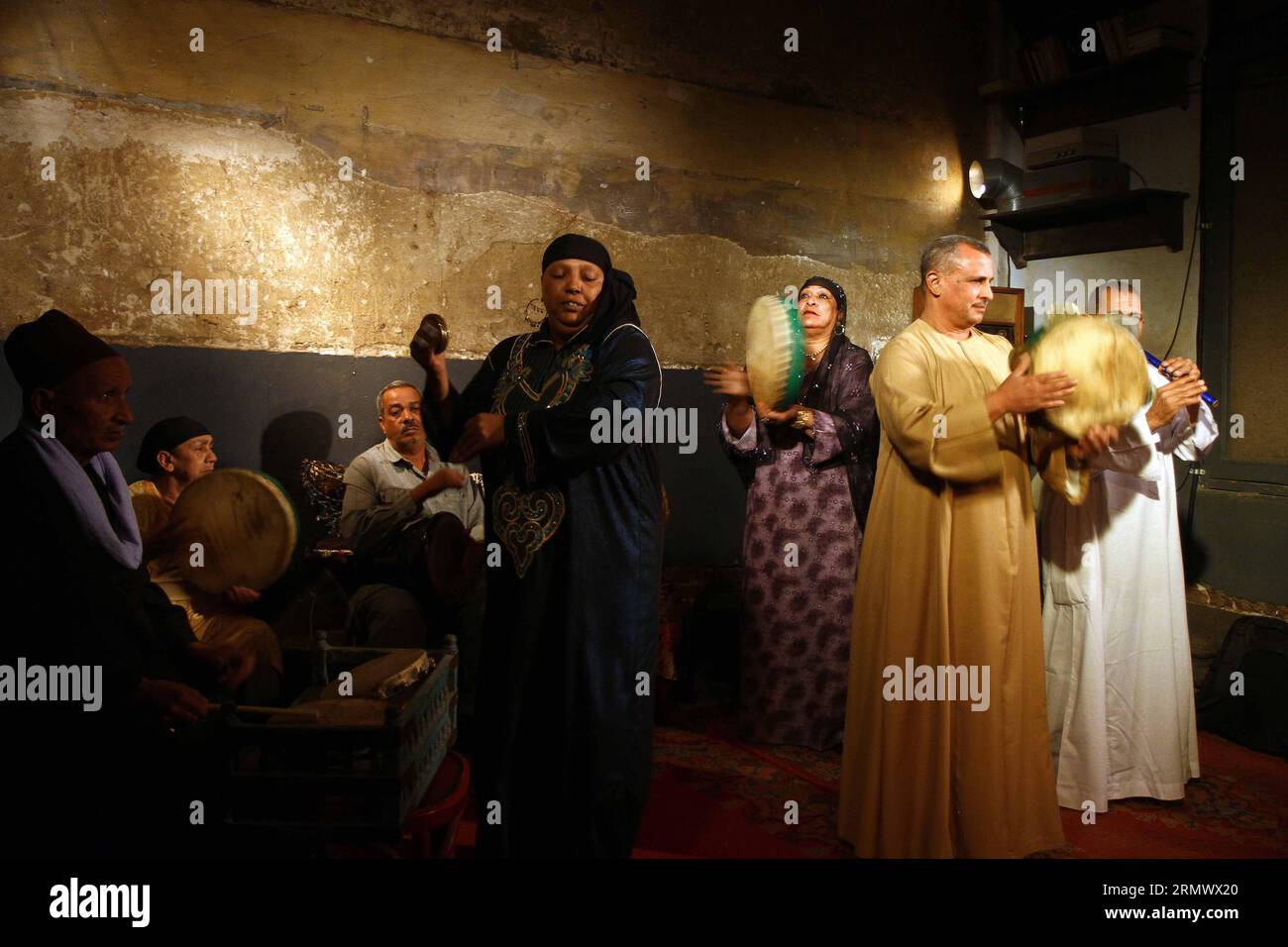CAIRO, Nov. 12, 2014 -- Zar performers give a show about the Zar ...