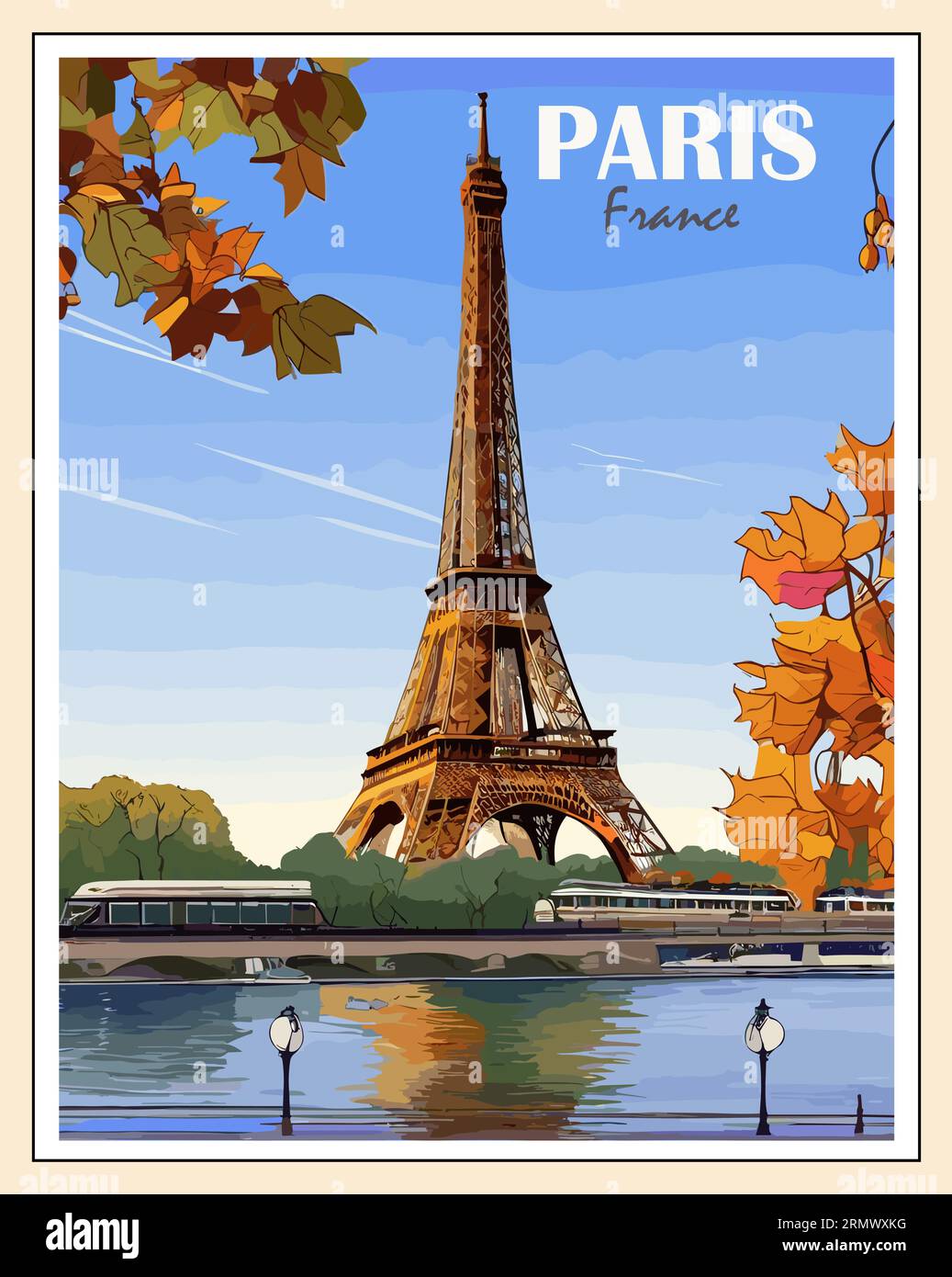 Retro paris art hi-res stock photography and images - Alamy