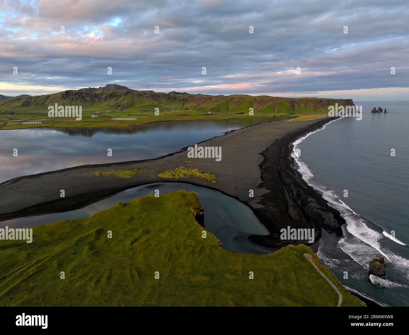 aerial view Icelandic landscape nature and coastline Stock Photo - Alamy