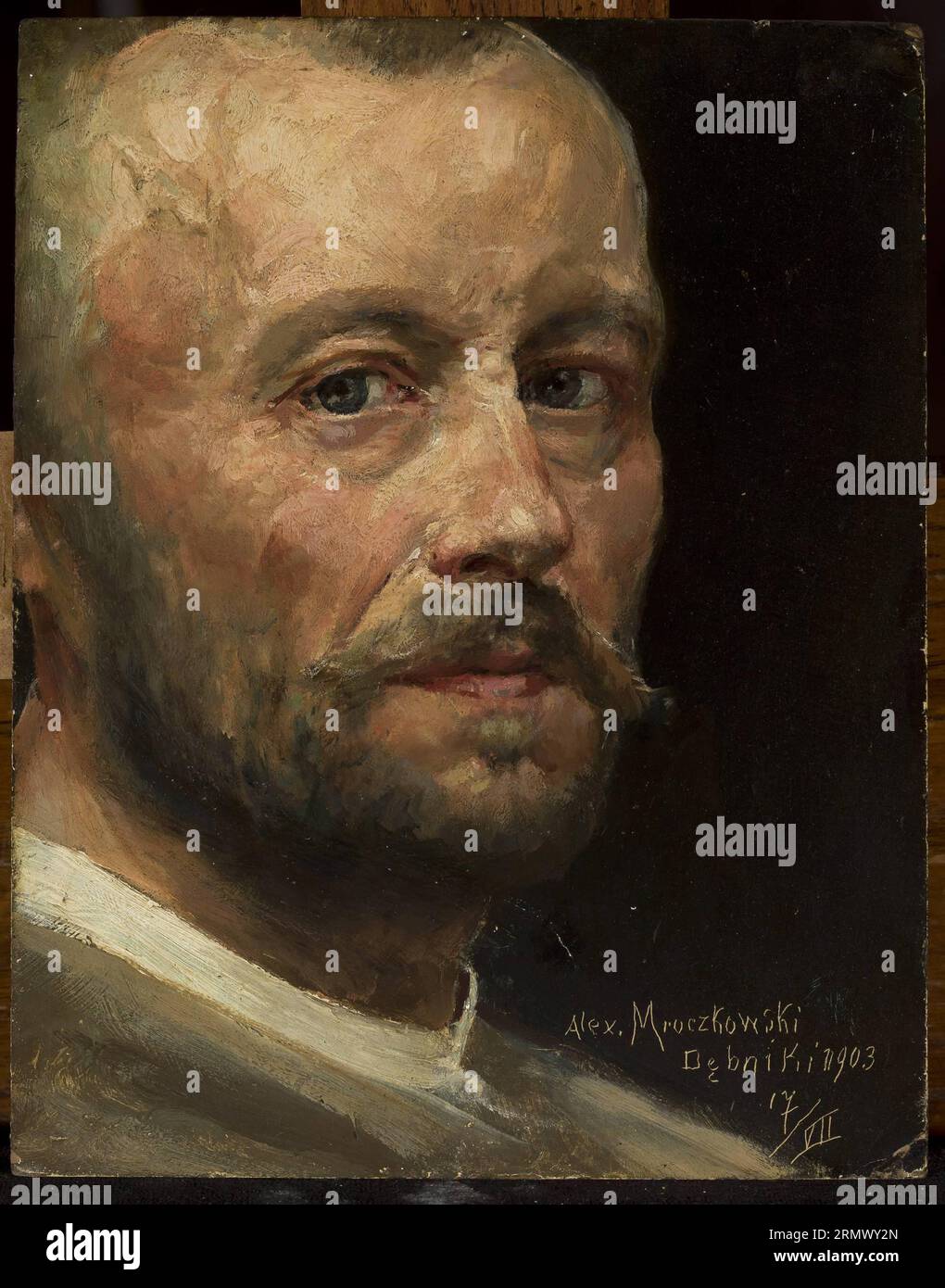 Self-portrait 1903 by Aleksander Mroczkowski Stock Photo - Alamy