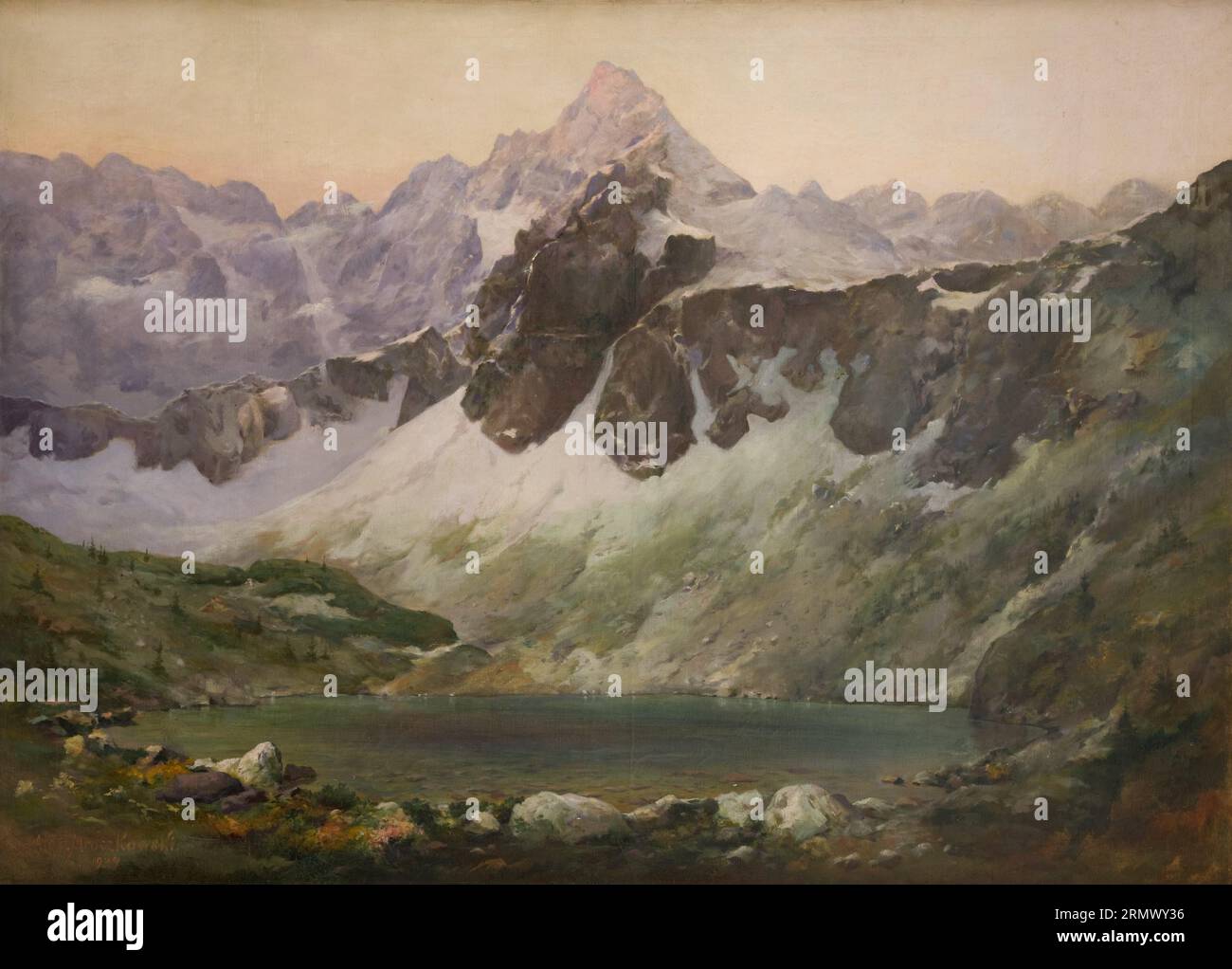The Morskie Oko Lake 1924 by Aleksander Mroczkowski Stock Photo - Alamy