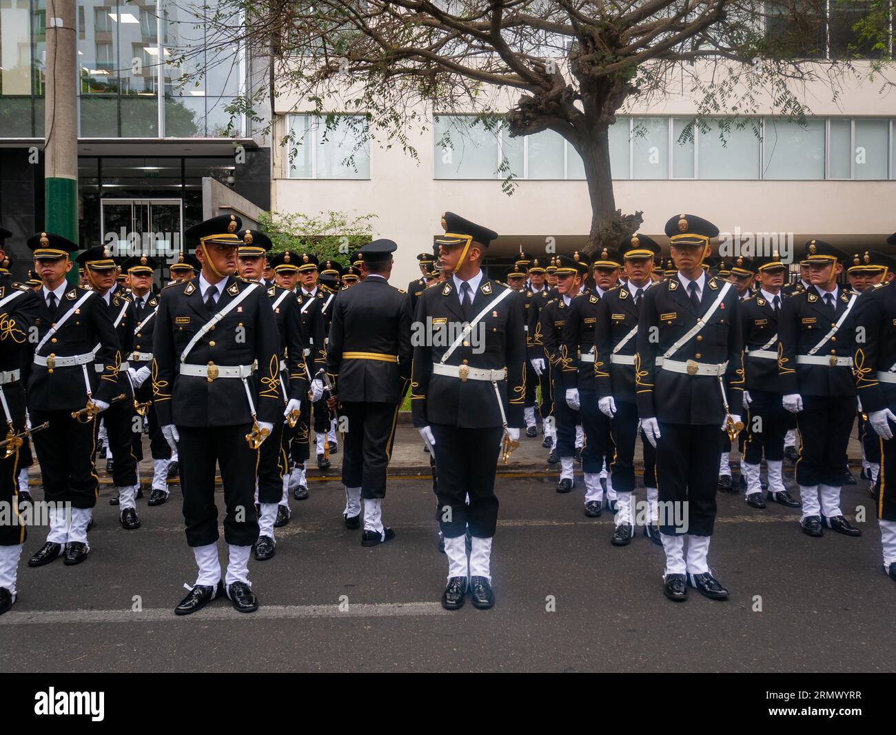 Lima, Peru - July 29 2023: Young Peruvian Men in Black and White ...