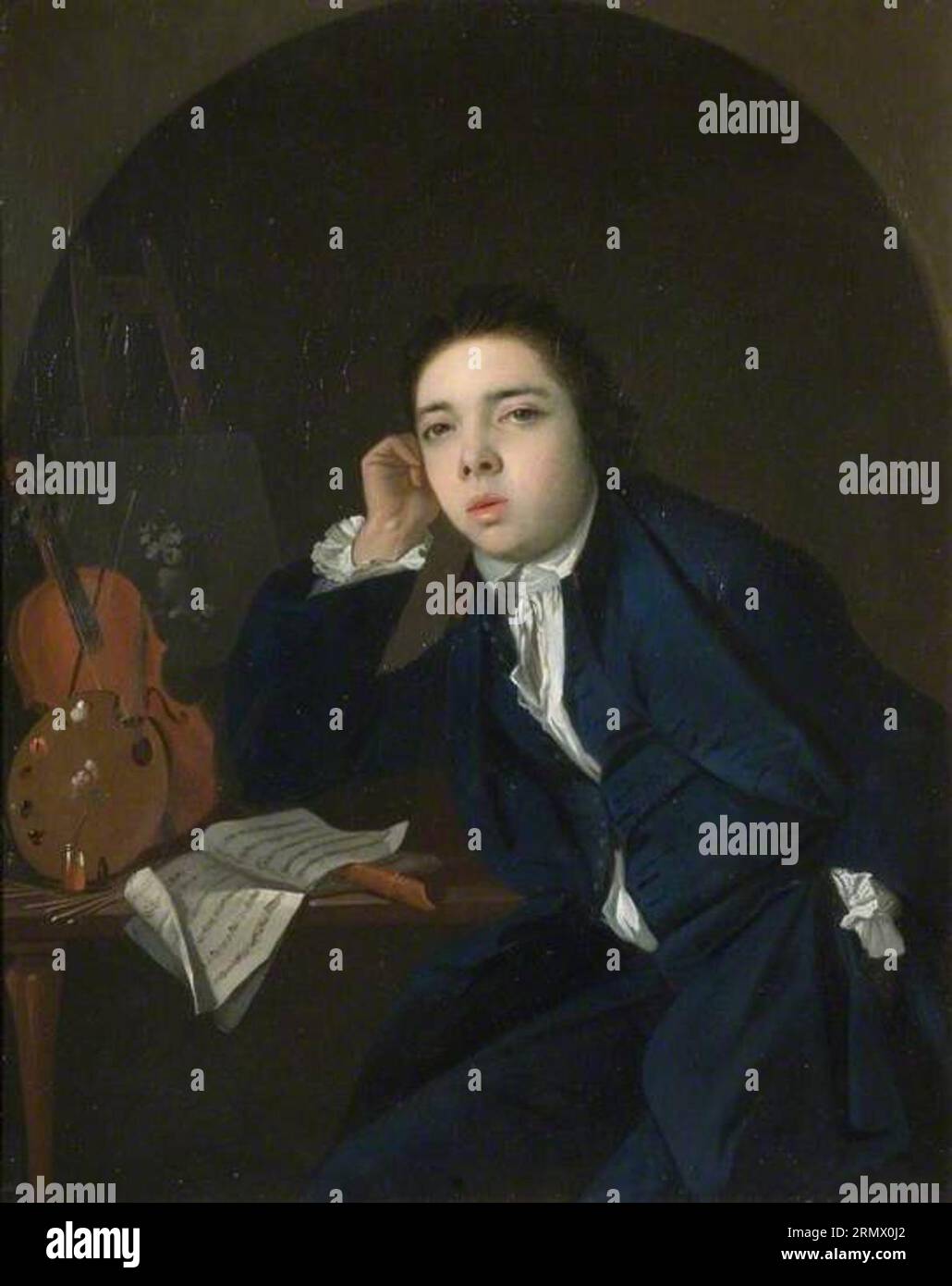 Self-Portrait 1766 by James Millar Stock Photo - Alamy