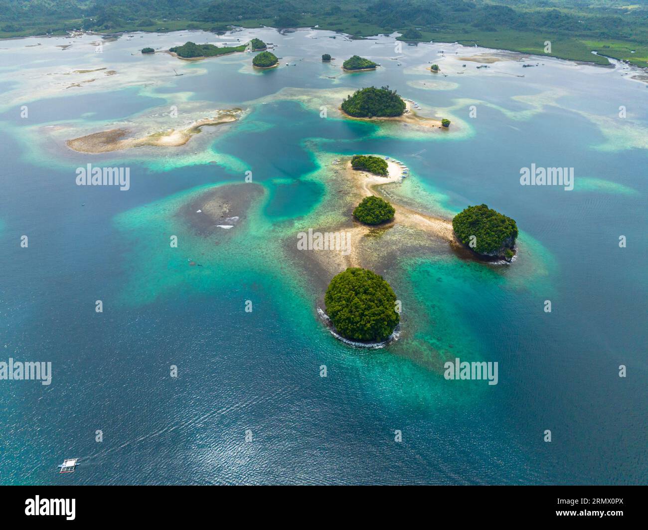 Drone survey of Britania Group of Islands. Boslon Island. Mindanao ...