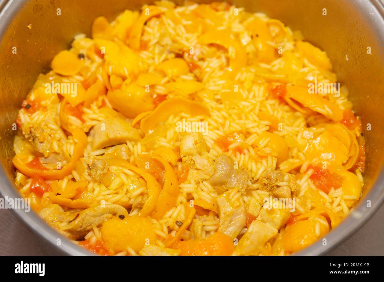 Traditional "Galinhada Goiana" made with rice, chicken and pequi ...