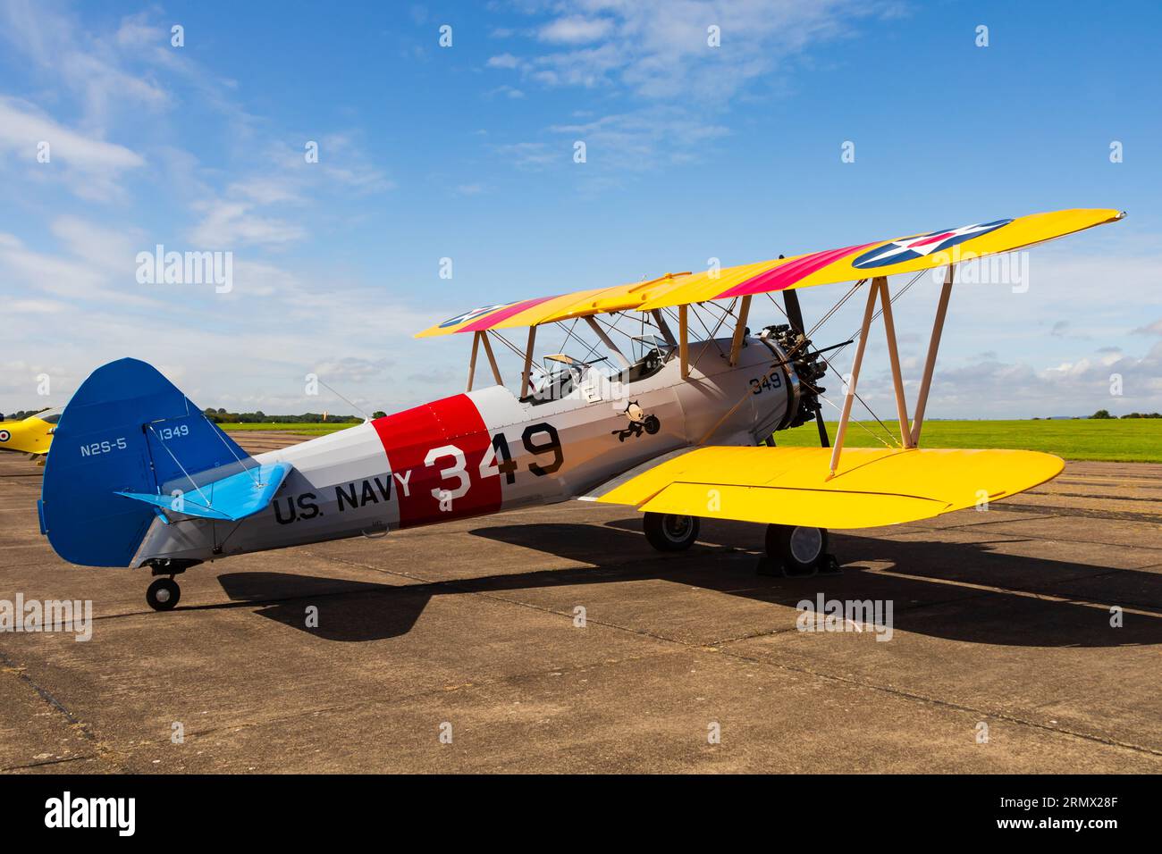 Vintage Boeing Stearman Kaydet 2 seat military bi plane trainer of the ...