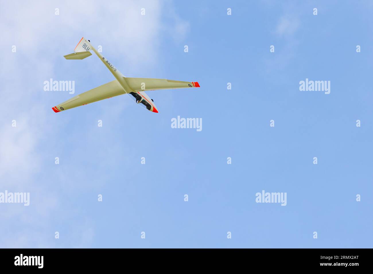 Alexander Schleicher Kaiser, ASK21 glider flying inverted during an ...