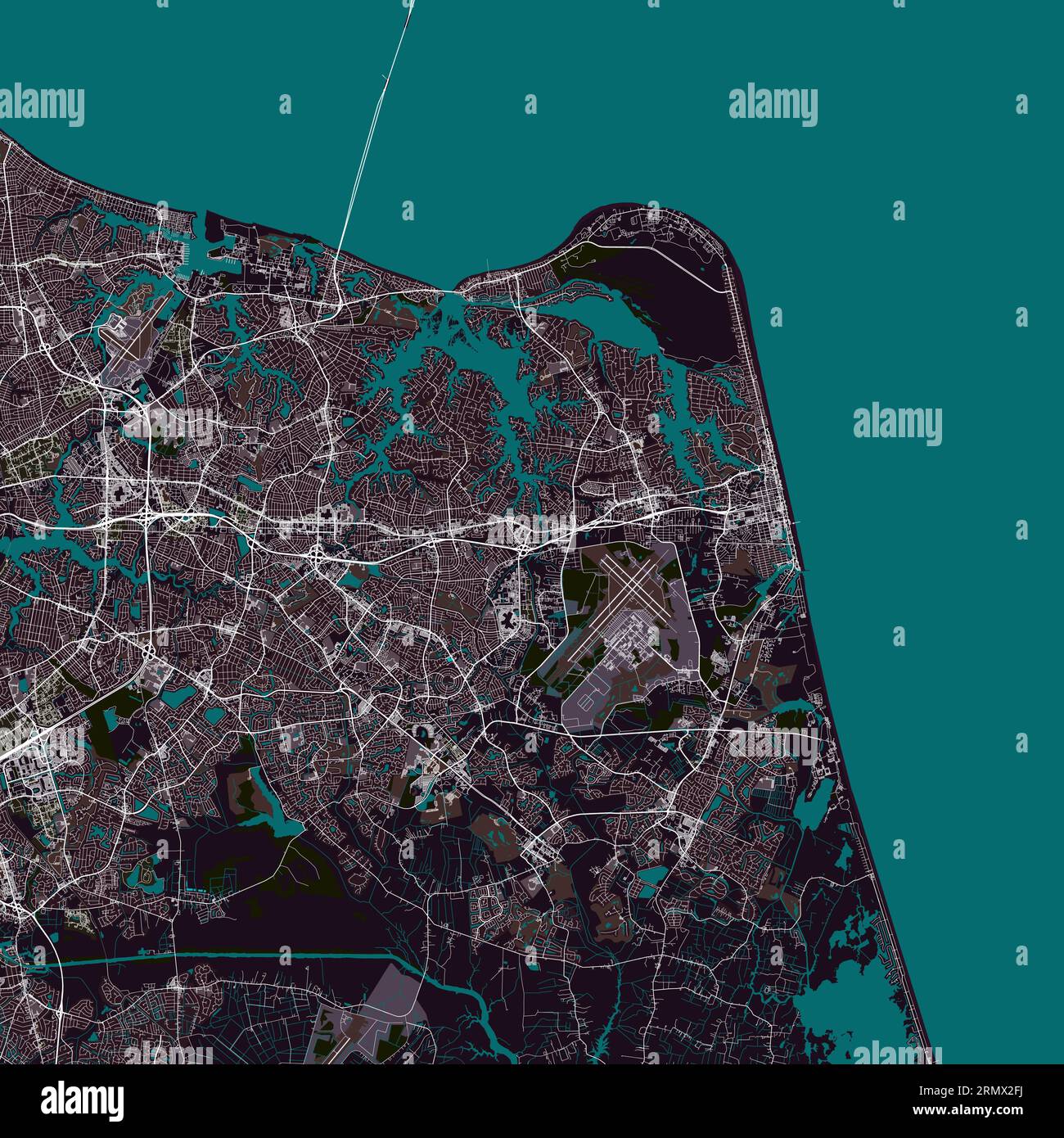 Vector city map of Virginia Beach, USA Stock Vector Image & Art - Alamy