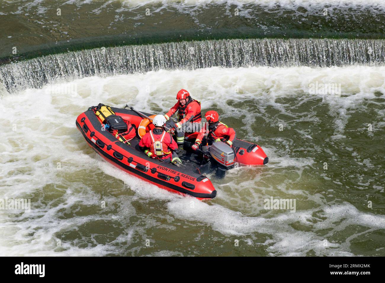 Members of the Avon Fire & Rescue Service are pictured as the are ...