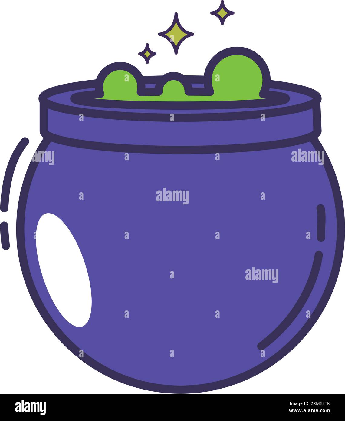 Isolated colored witch alchemy cauldron magic icon Vector Stock Vector ...