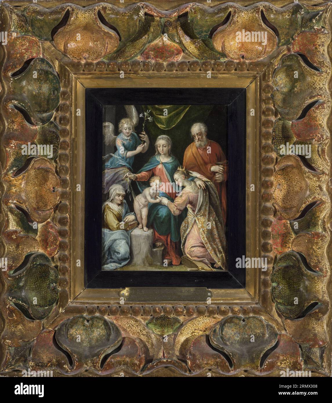 Mystical marriage of St. Catherine circa 1590 by Dirck de Quade van ...