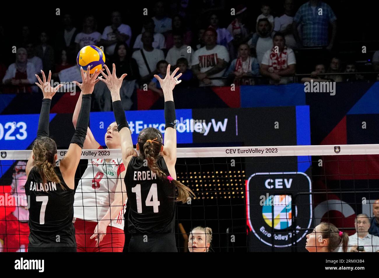 Turkey's Hande Baladin, left, and Turkey's Eda Erdem Dundar, right, in ...