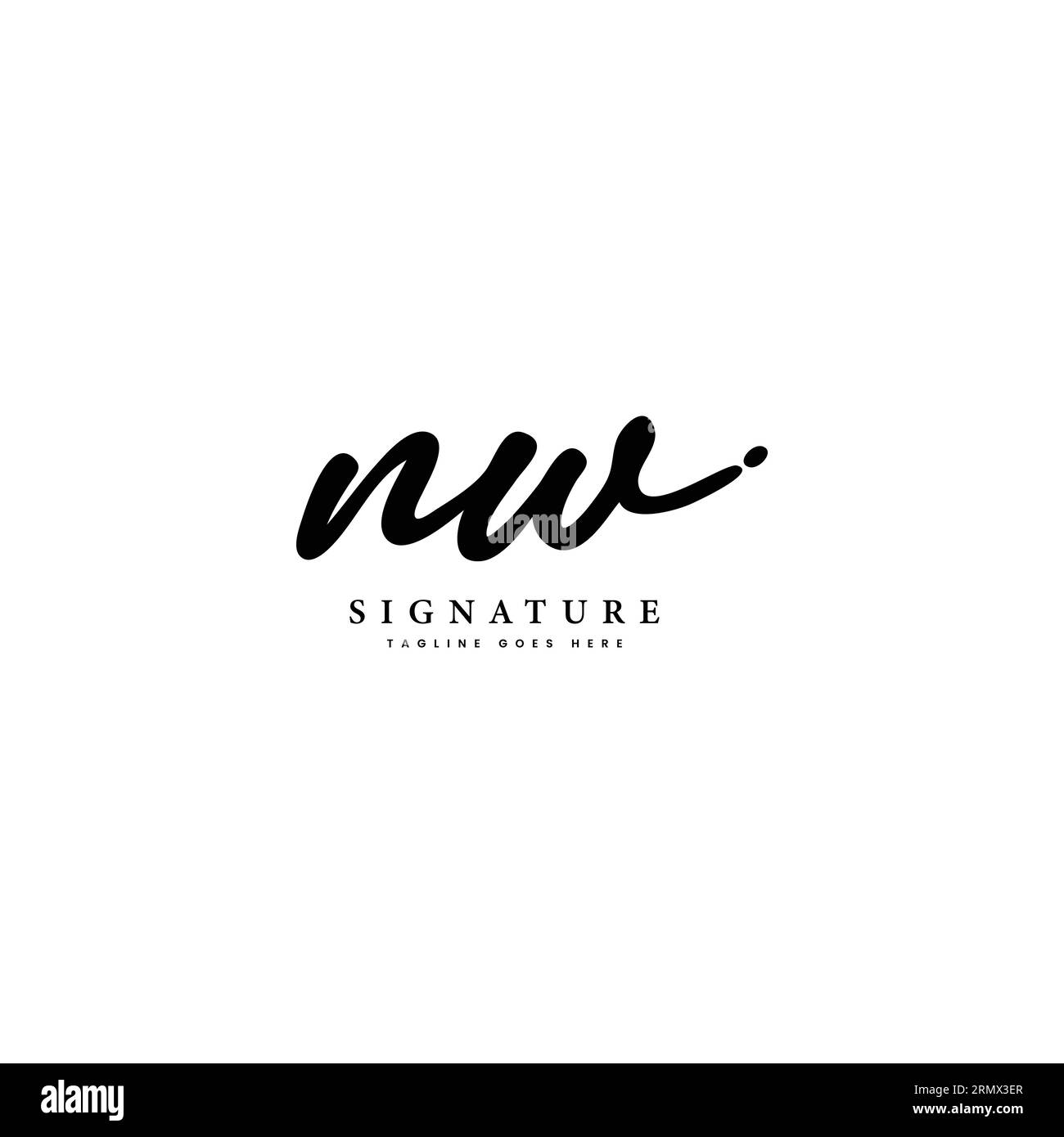 N, W, NW Initial letter handwritten and signature vector image logo Stock Vector Image & Art - Alamy
