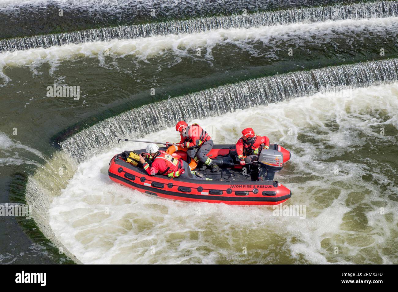 Members of the Avon Fire & Rescue Service are pictured as the are ...