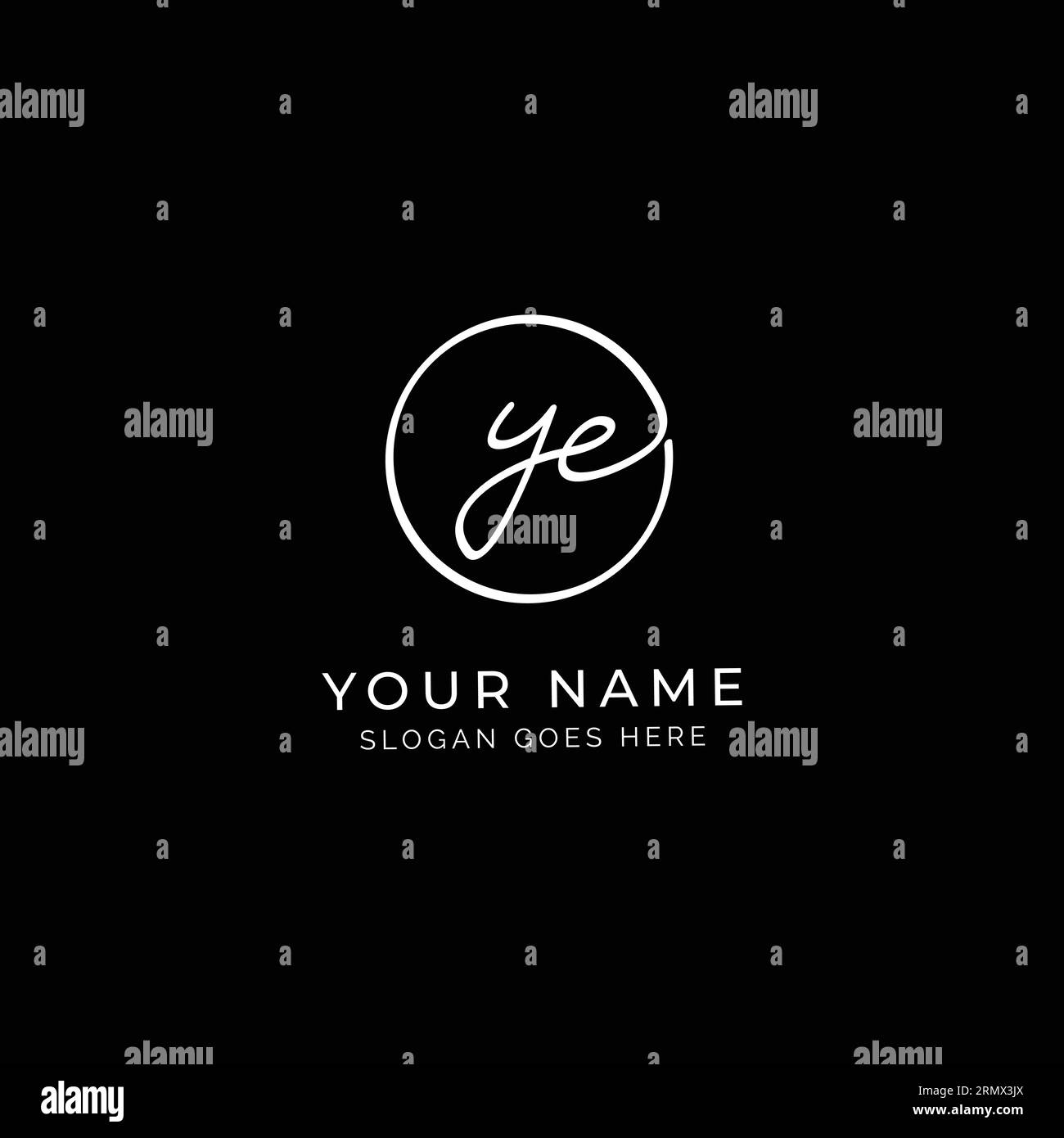Y, E, YE Initial letter handwritten and signature vector logo. Business ...