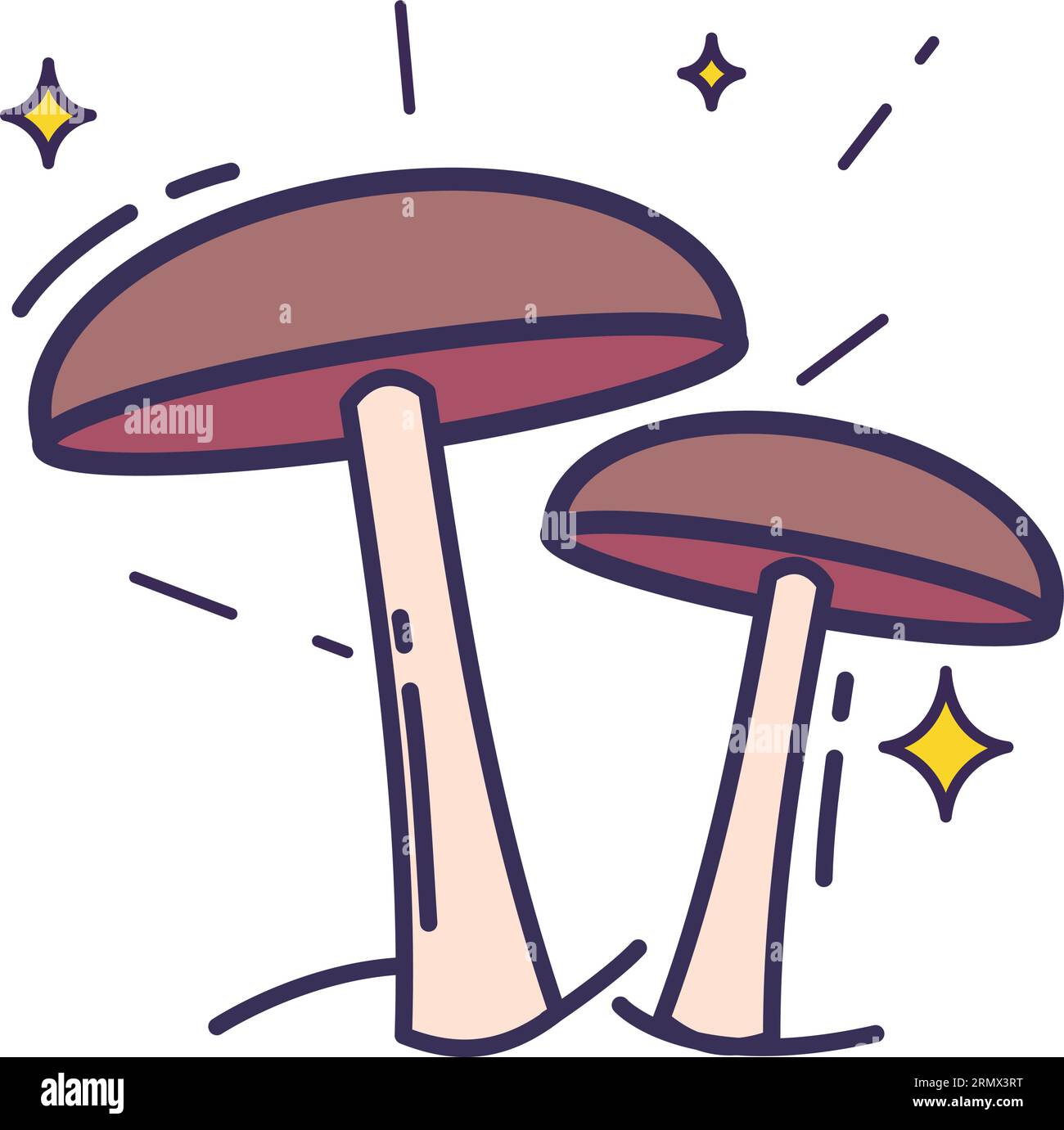 Isolated colored magic mushrooms icon Vector Stock Vector Image & Art ...