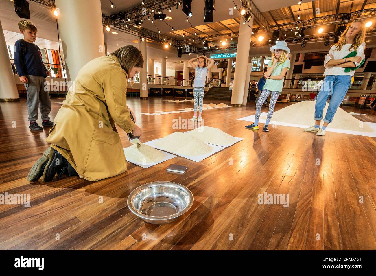 London, UK. 30th Aug, 2023. The largest mound in the centre is an ...