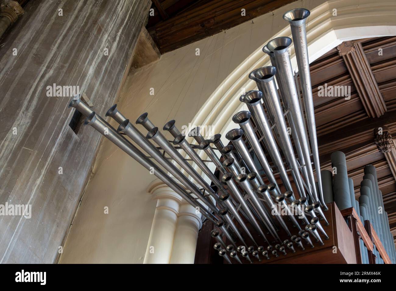 Trompeta Real pipes in Church of St Mary the Virgin, Saffron Walden ...