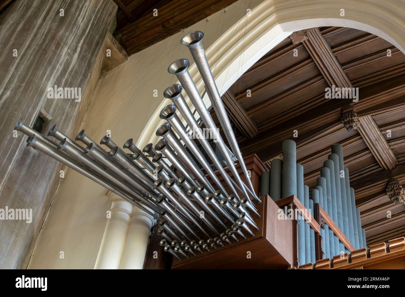 Trompeta Real pipes in Church of St Mary the Virgin, Saffron Walden ...
