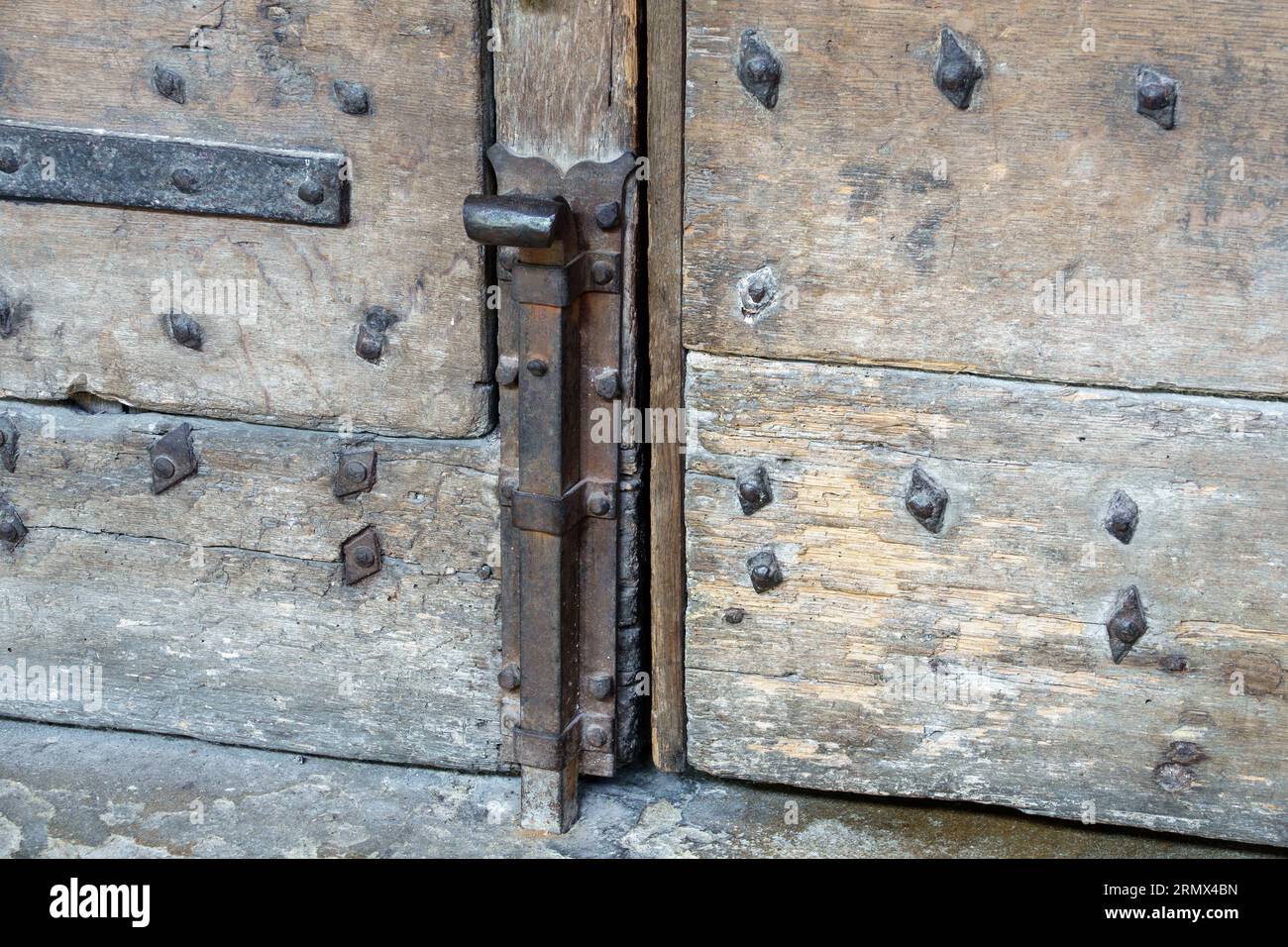 Old door handles and hinges on building in Saffron Walden, Essex ...