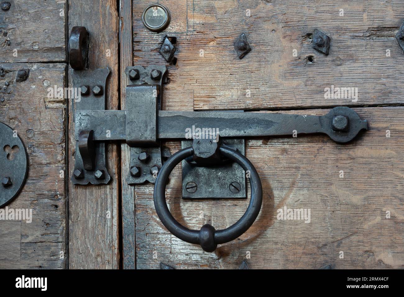 Old door handles and hinges on building in Saffron Walden, Essex ...