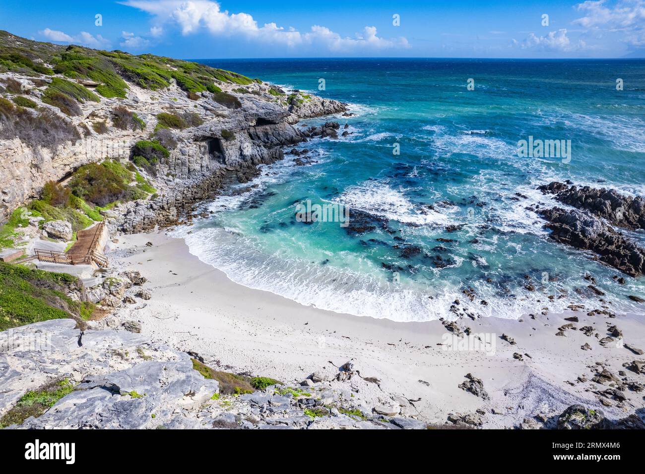 Aerial view of Walker Bay Nature Reserve in the south-western Cape ...