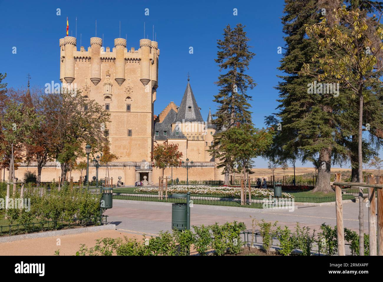 Spain, Castile and Leon, Segovia, 12th century Alcazar of Segovia with ...