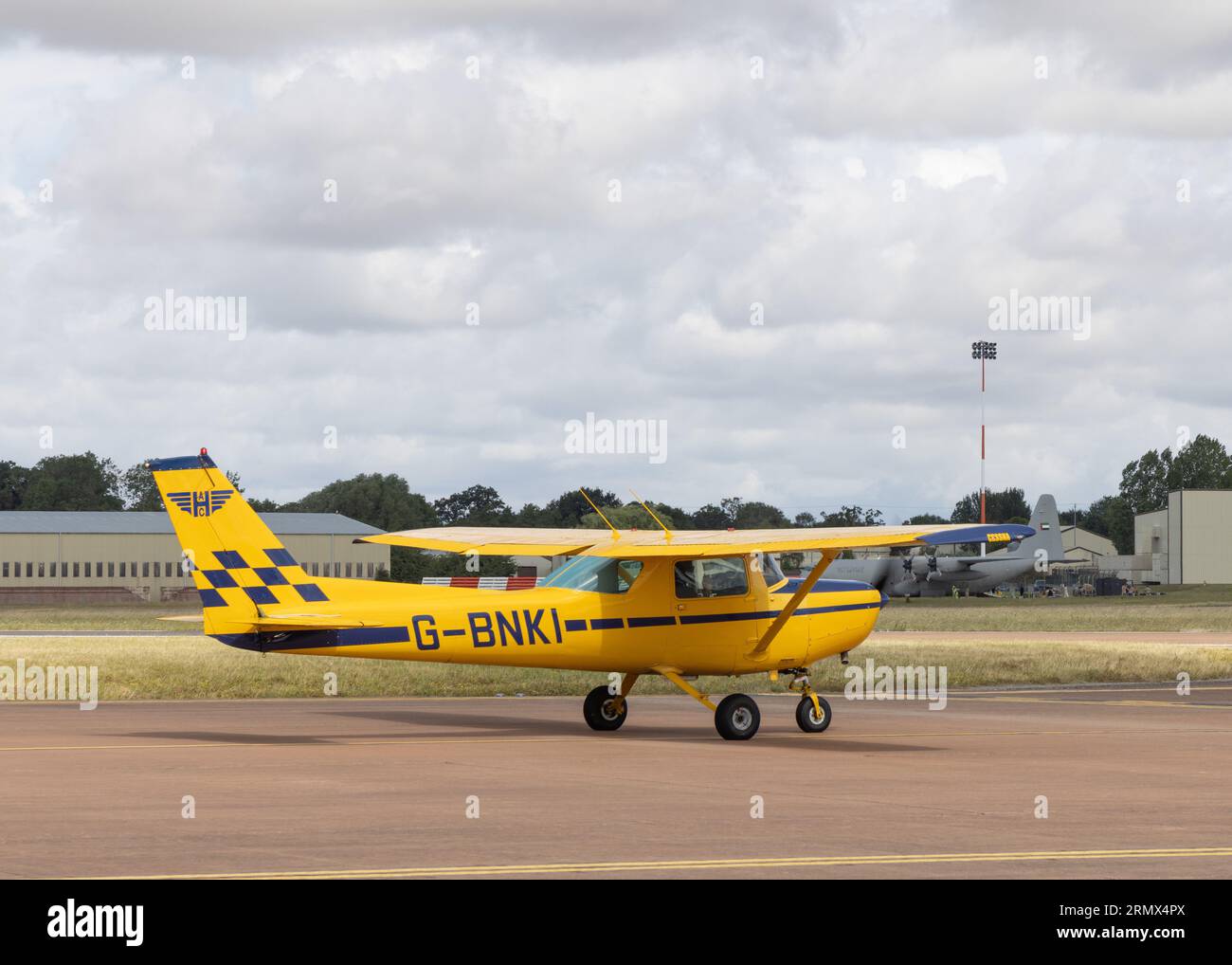 Cessna 152 G-BNKI owned by RAF Halton Aeroplane Club leaves the 2023 ...
