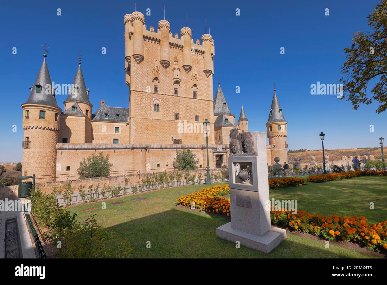 Spain, Castile and Leon, Segovia, 12th century Alcazar of Segovia with ...