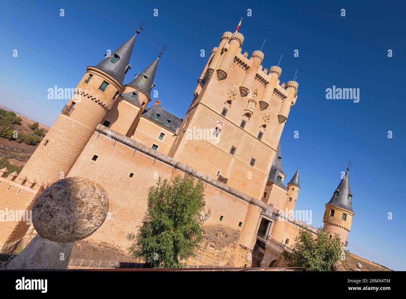 Spain, Castile and Leon, Segovia, 12th century Alcazar of Segovia with ...