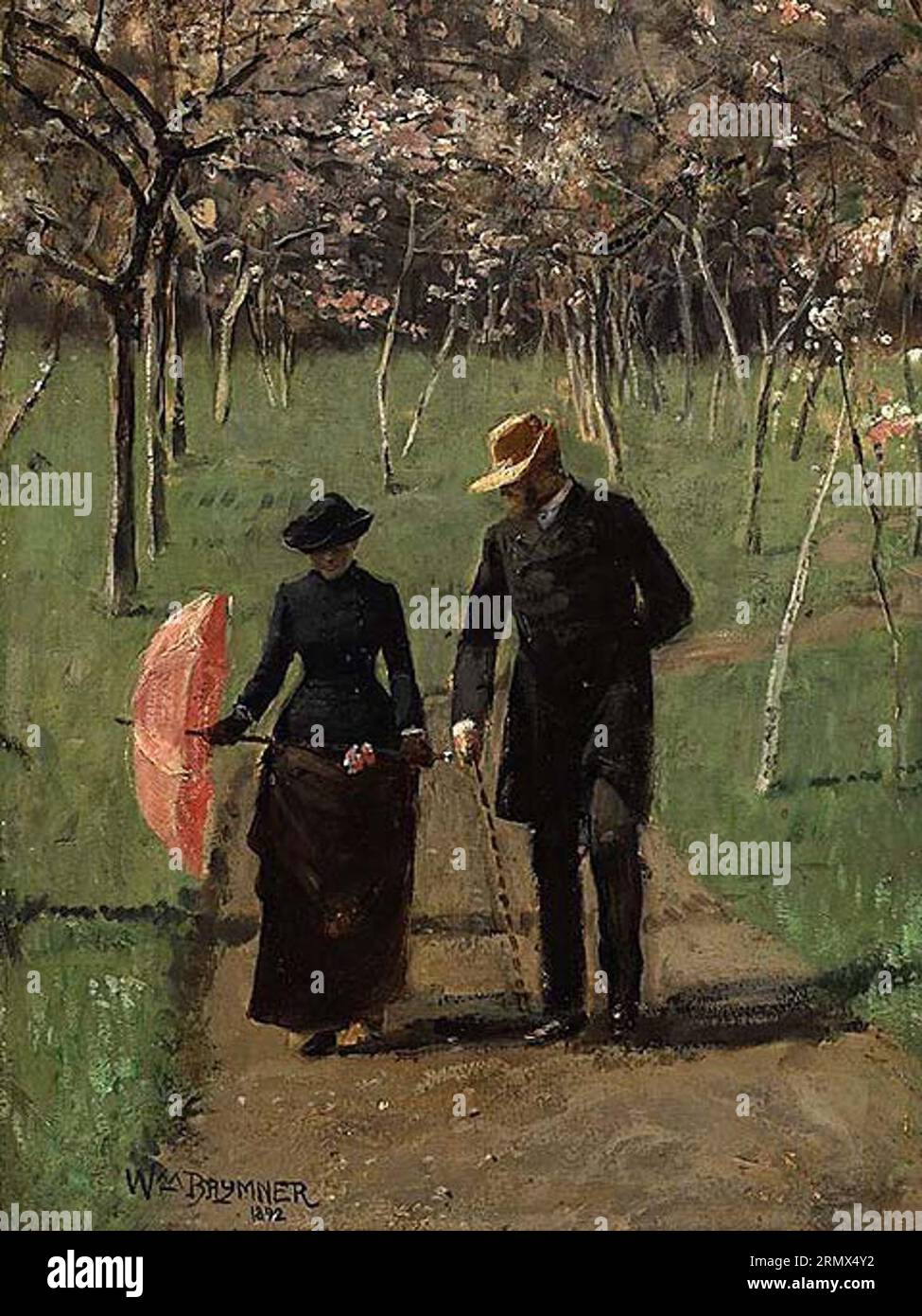 In the Orchard (Spring) 1892 by William Brymner Stock Photo - Alamy
