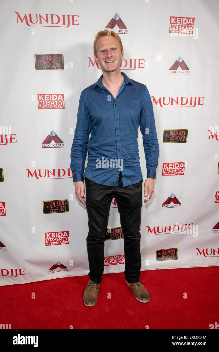 Los Angeles, USA. 29th Aug, 2023. Musician/Actor Justin Garfield attends Mundije movie wrap ...