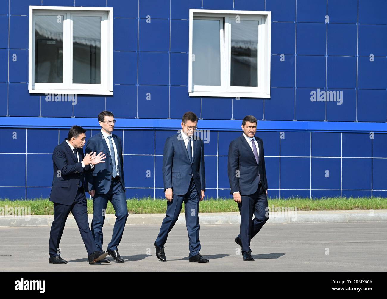 From left to right: Governor of the Moscow Region Andrei Vorobyov ...