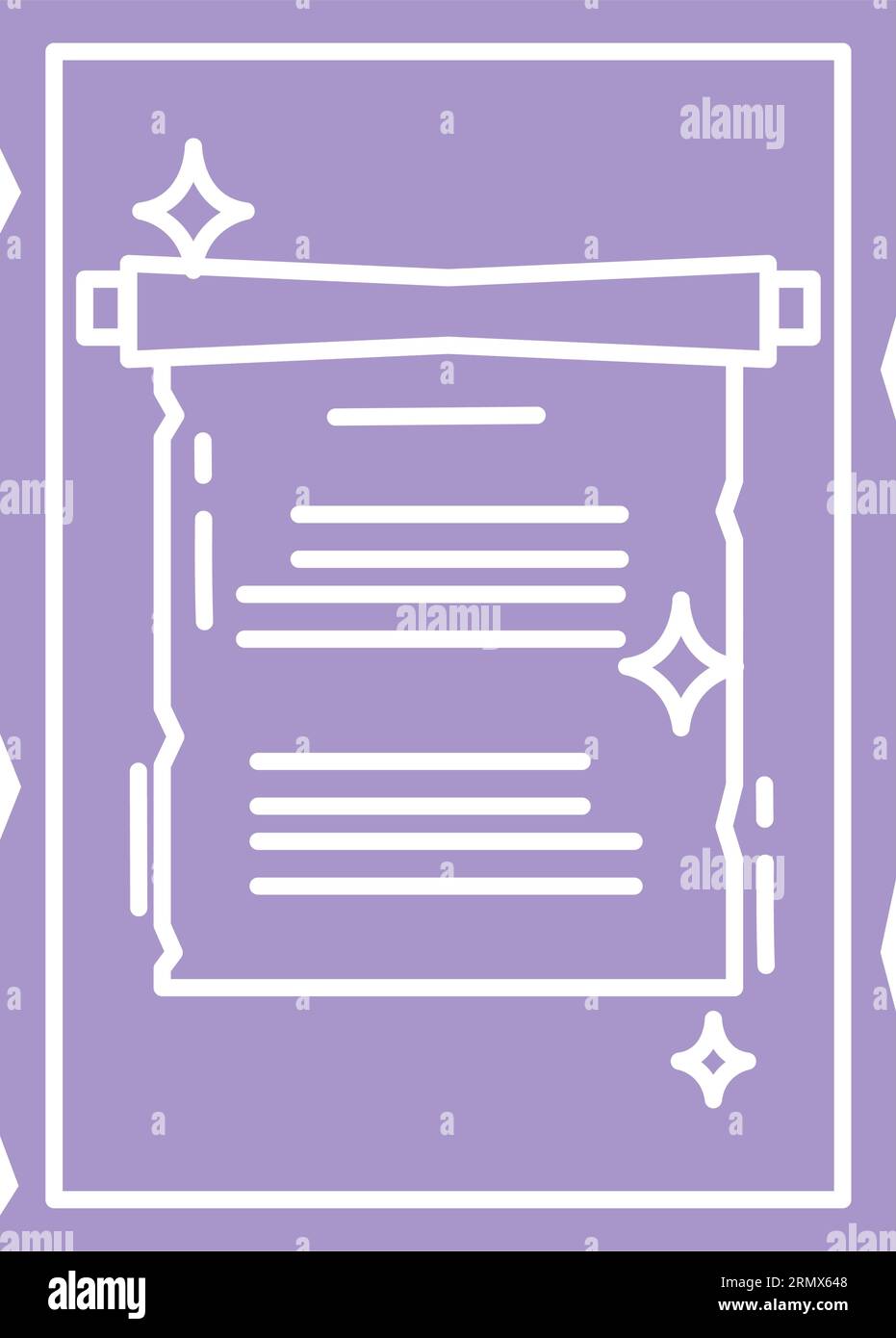 Outline of a magic scroll on a tarot card Vector Stock Vector Image ...