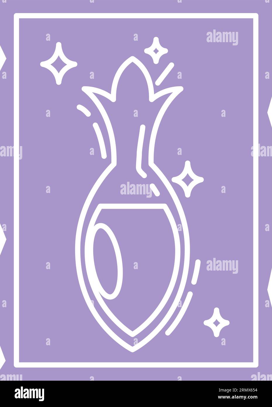 Outline of a magic potion on a tarot card Vector Stock Vector Image ...