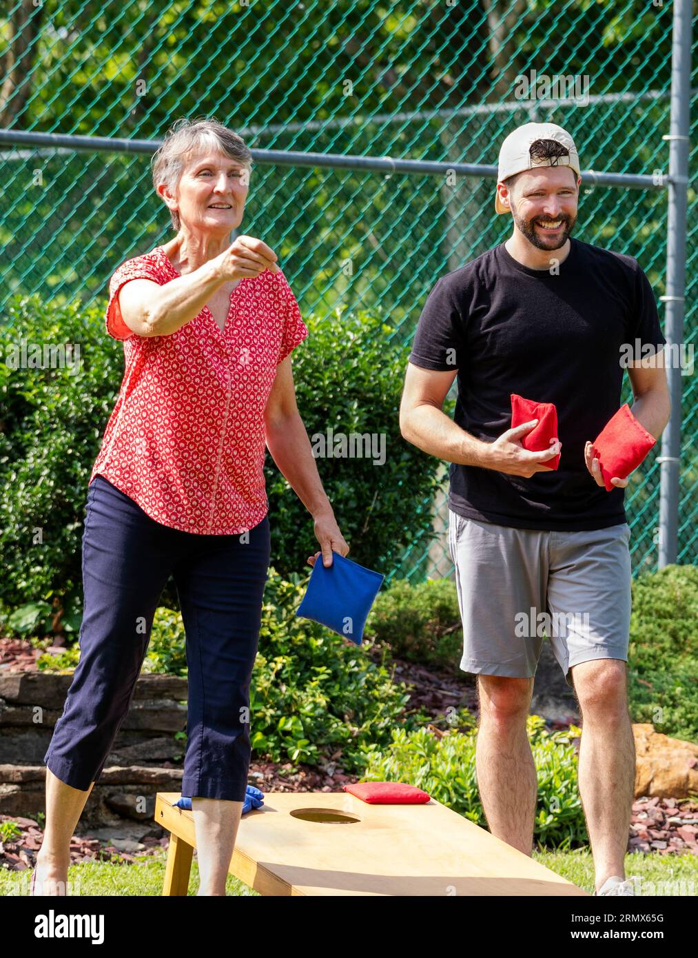 Playing corn hole hi-res stock photography and images - Alamy