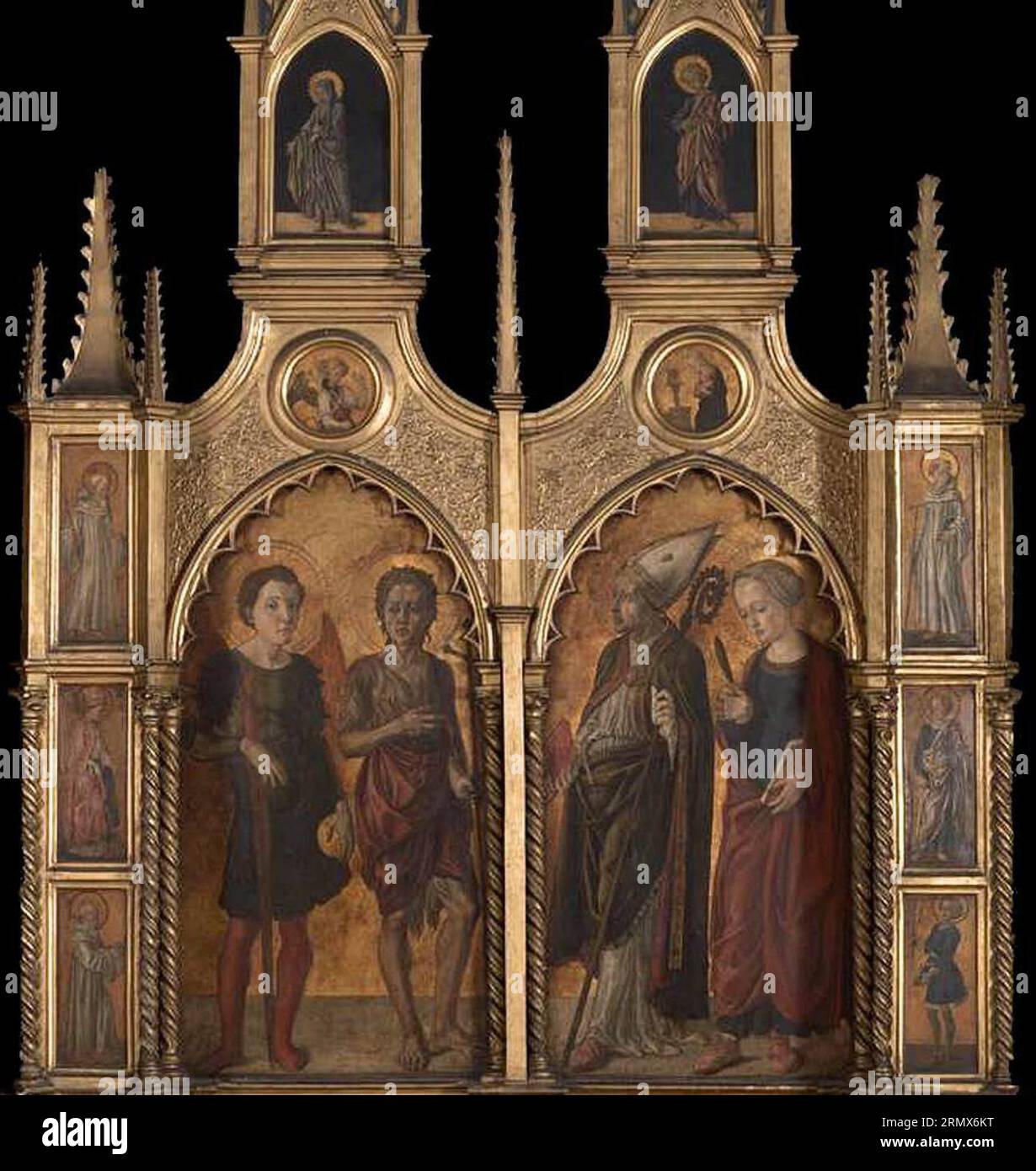 Pratovecchio Altarpiece circa 1450 by Master of Pratovecchio Stock Photo - Alamy