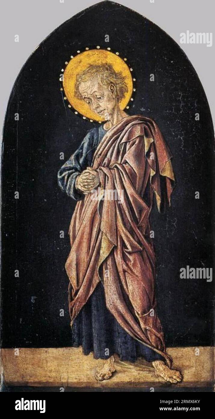 Saint John the Evangelist: Altarpiece Pinnacle (right) circa 1450 by Master of Pratovecchio ...