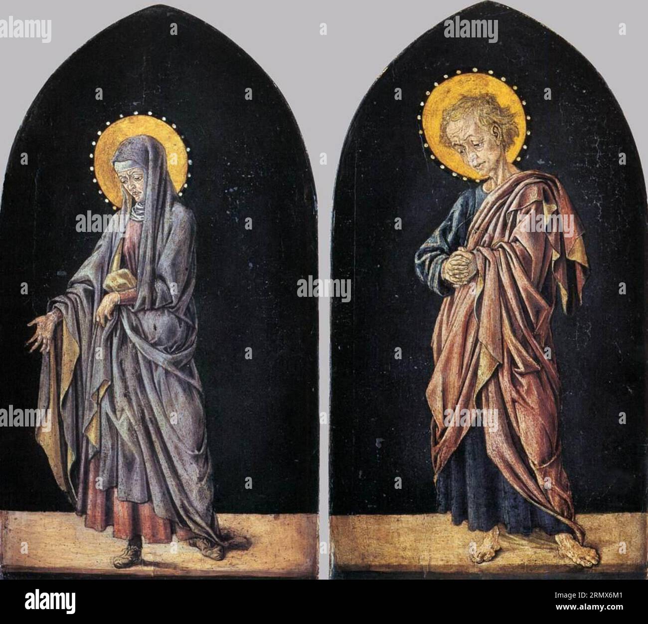 Saint John the Evangelist: Altarpiece Pinnacle circa 1450 by Master of Pratovecchio Stock Photo ...