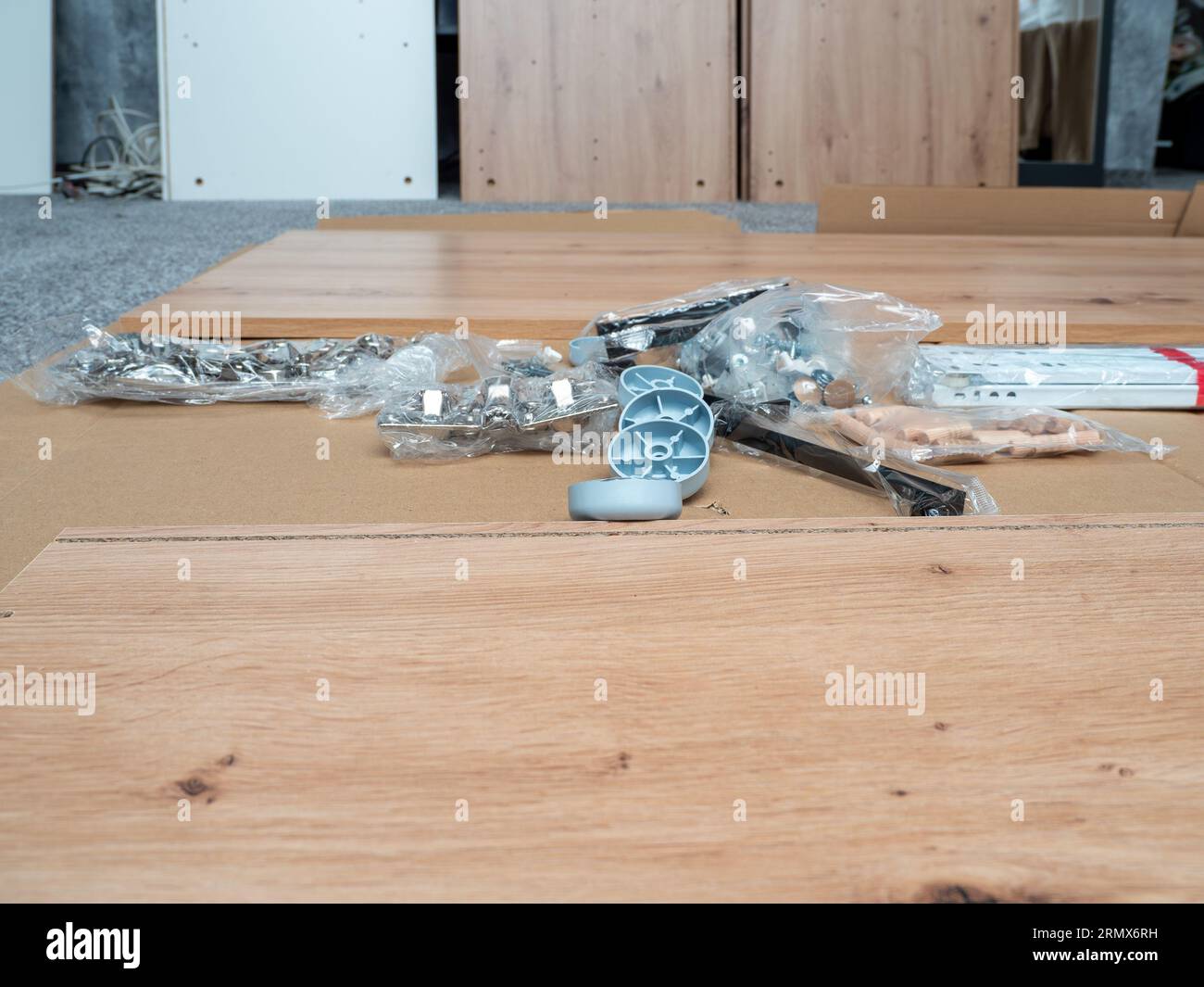 Assembly kit for furniture. Spare parts for furniture assembly Stock ...