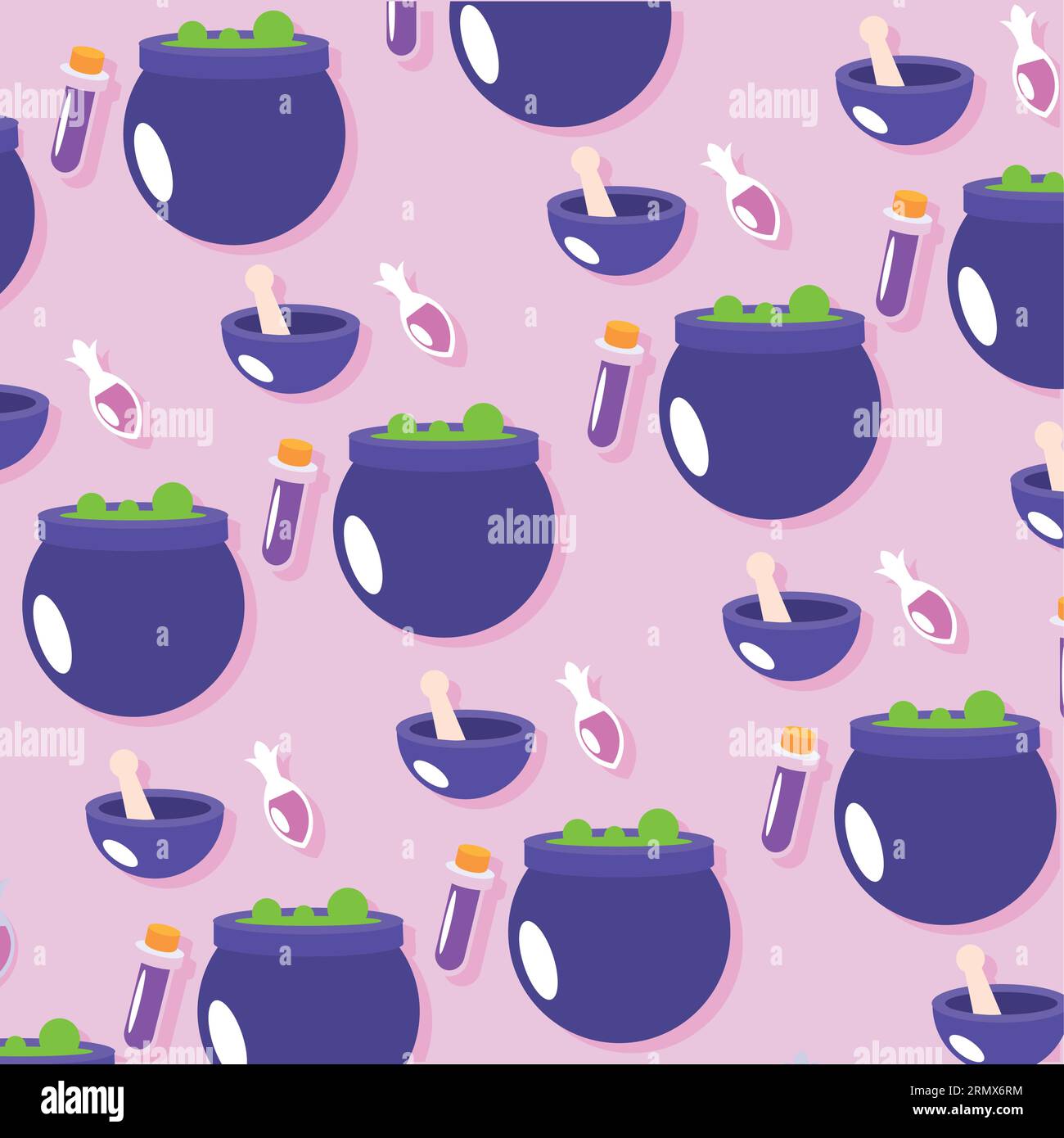 Seamless pattern background with magic icons Vector illustration Stock ...